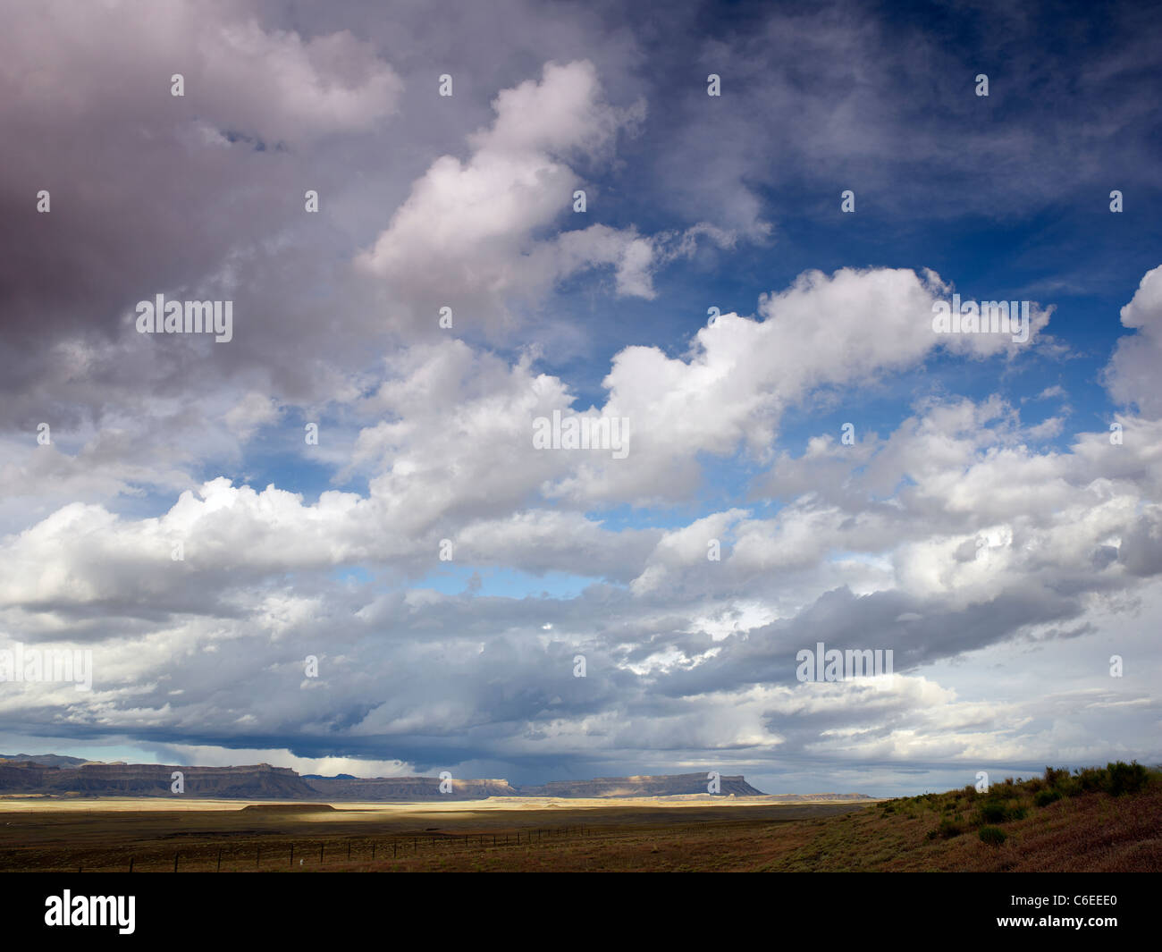 USA, Utah, Clouds over desert landscape Stock Photo - Alamy