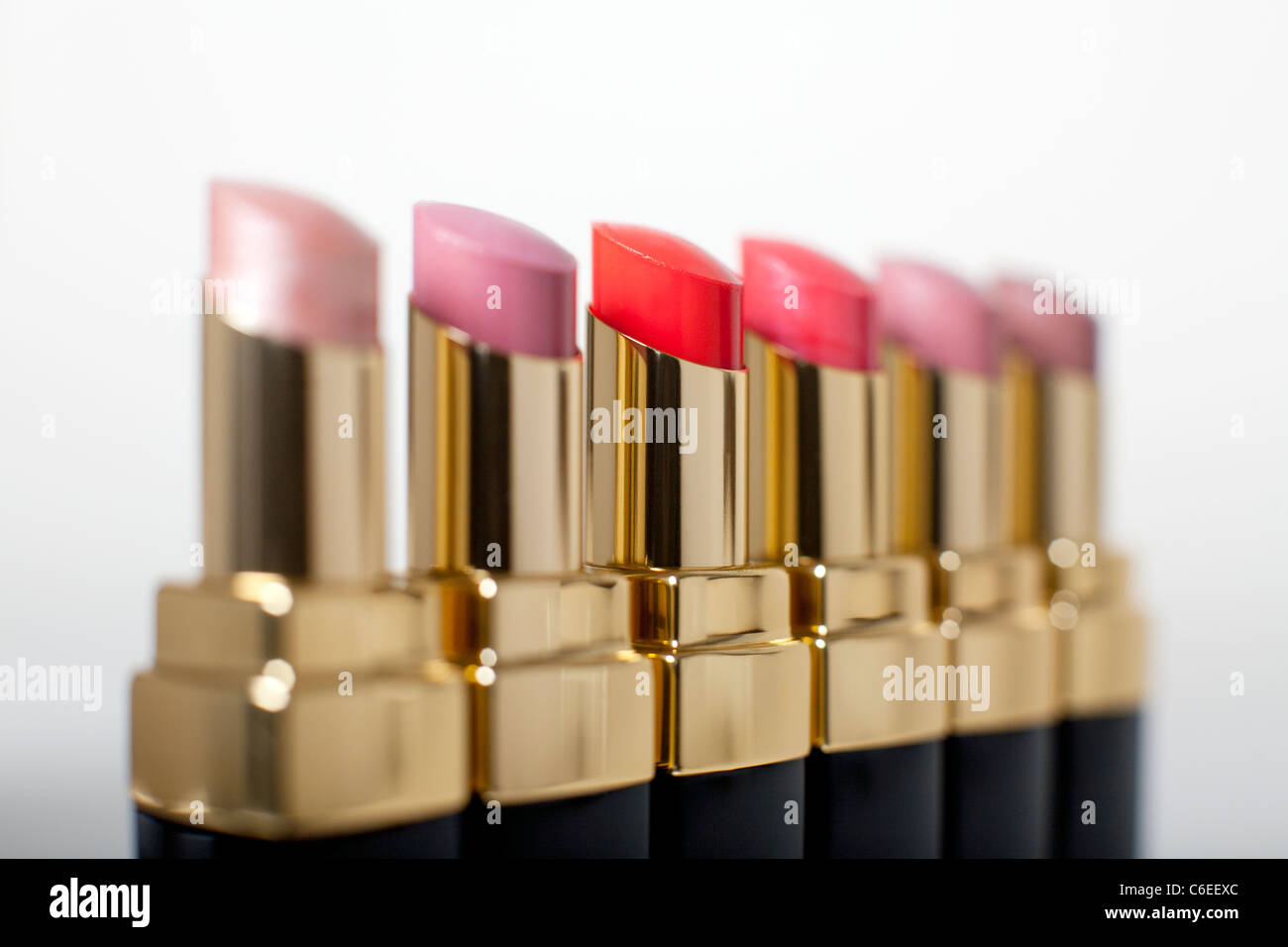 Six lipsticks hi-res stock photography and images - Alamy