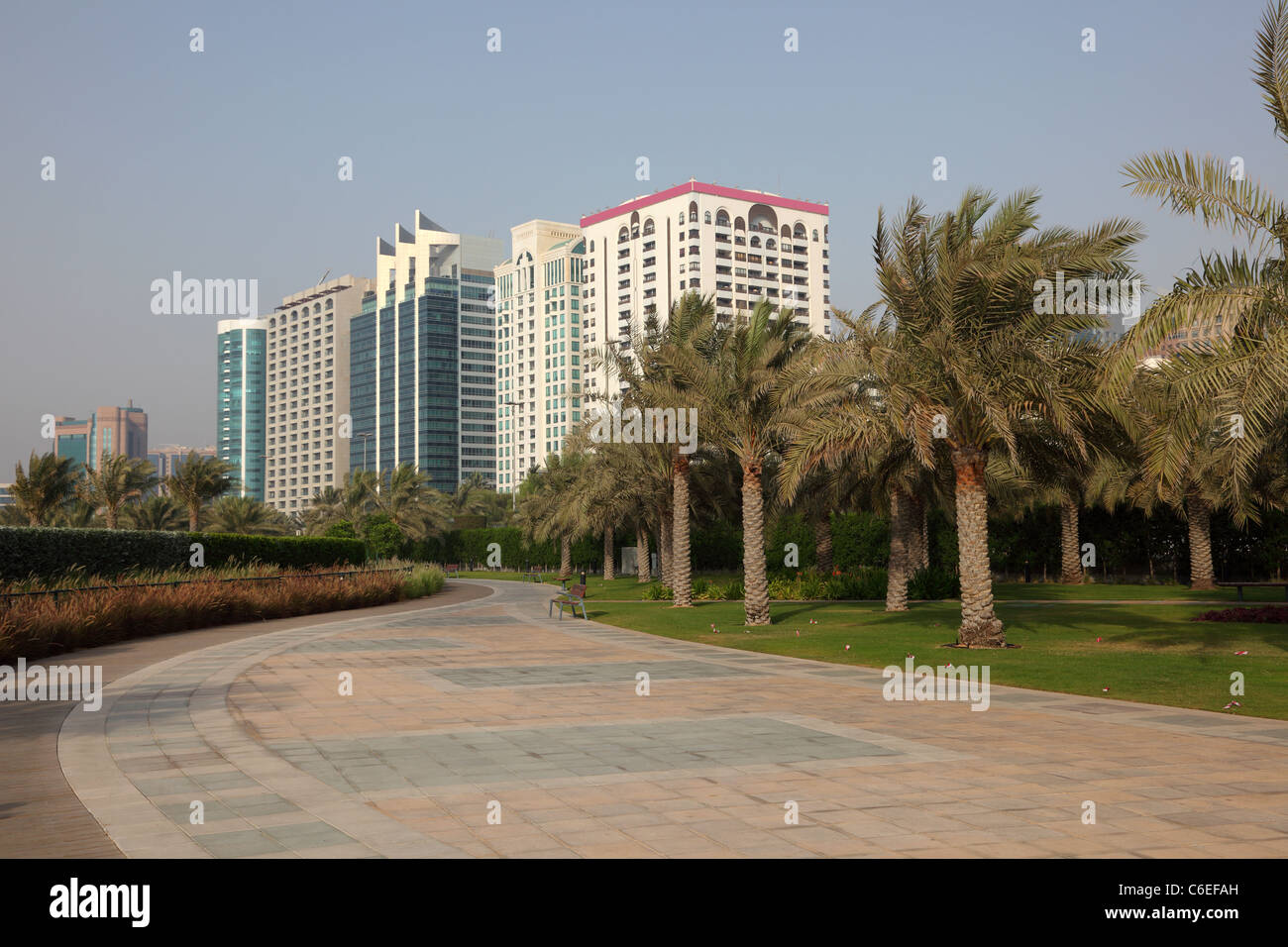 Promenade in Abu Dhabi, United Arab Emirates Stock Photo - Alamy