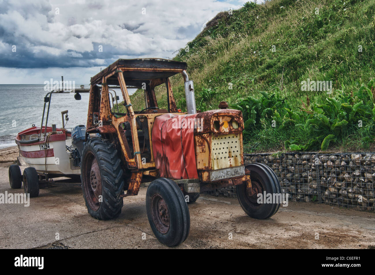 Old tractor boat hi-res stock photography and images - Alamy