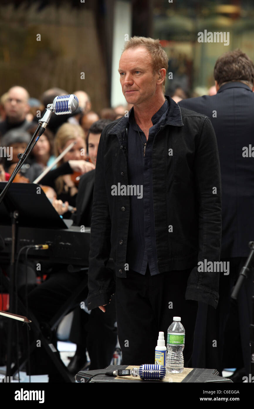 Sting aka Gordon Sumner performing at the opening NBC Today show Toyota ...