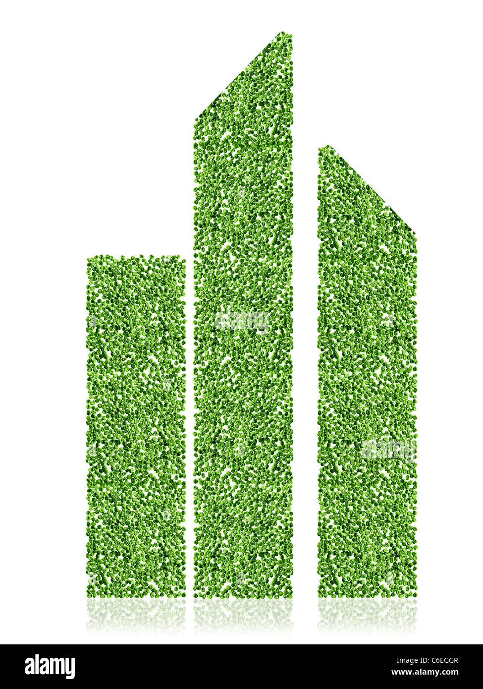 Studio shot of Bean Seeds making bar graphs on white background Stock ...