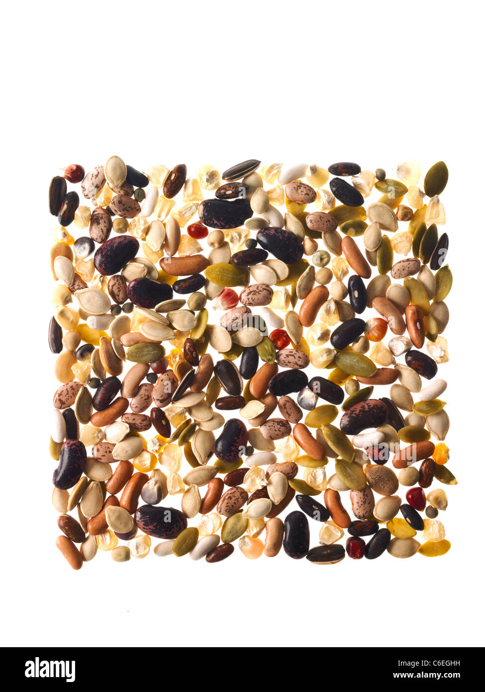 Studio shot of Mixed Seeds on white background Stock Photo - Alamy