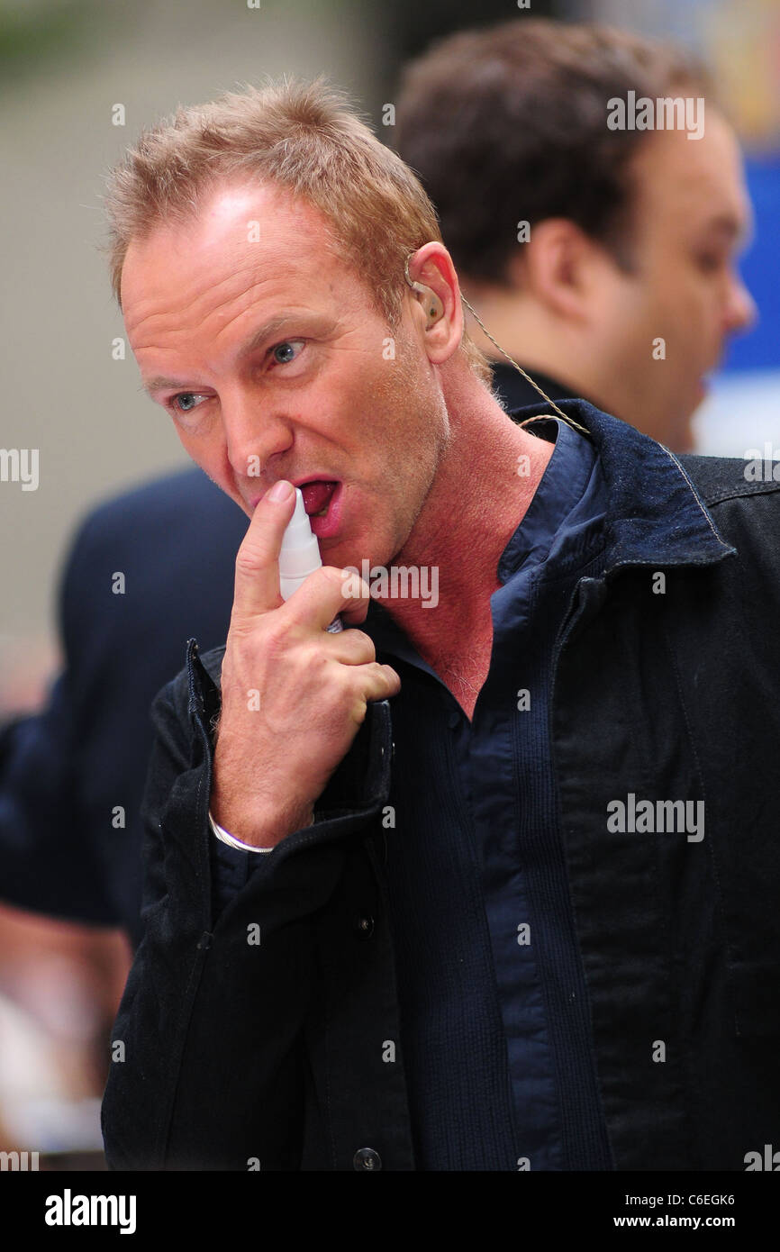 Sting aka Gordon Sumner performing at the opening NBC Today show Toyota ...