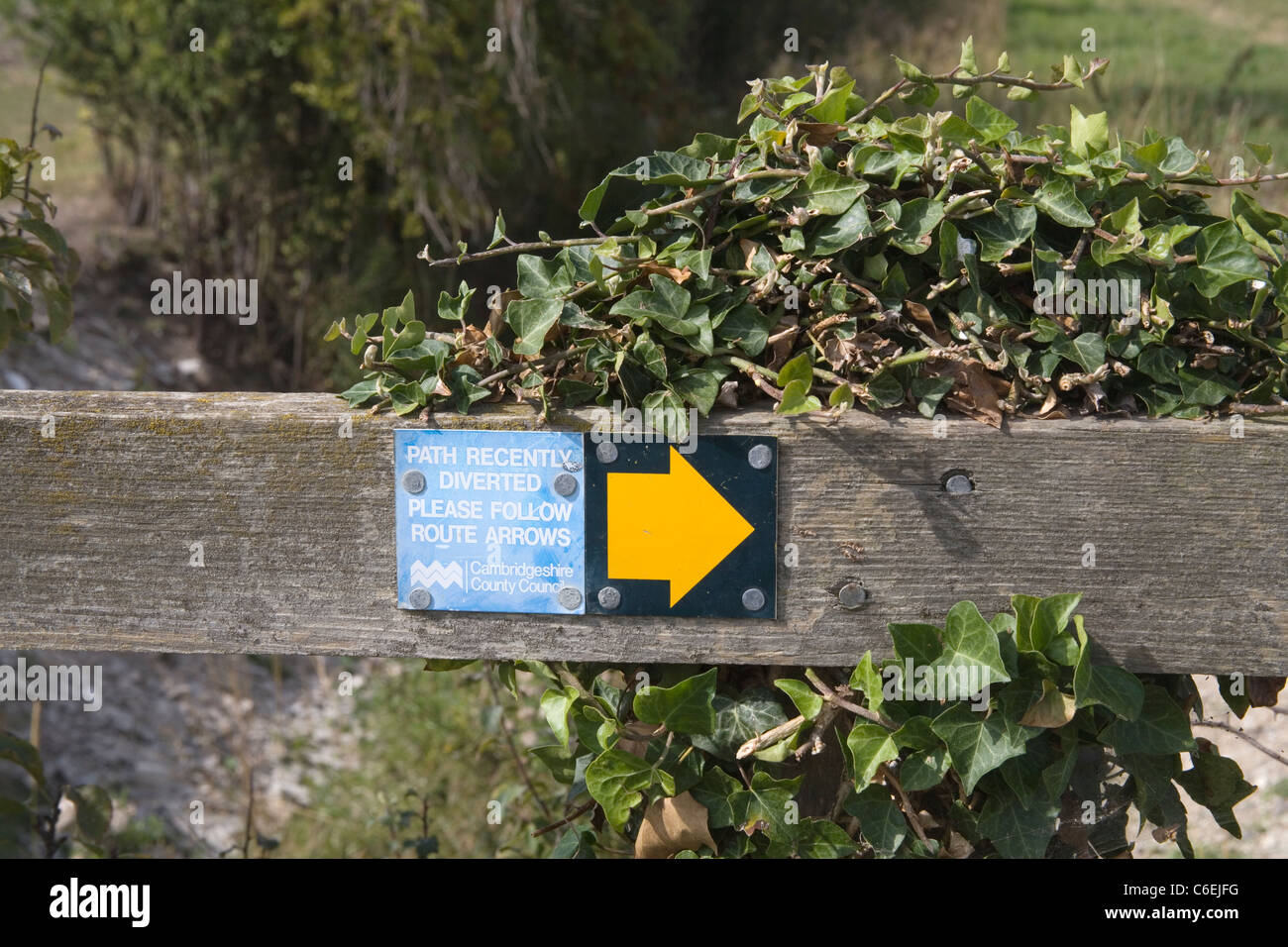 Diverted footpath hi-res stock photography and images - Alamy