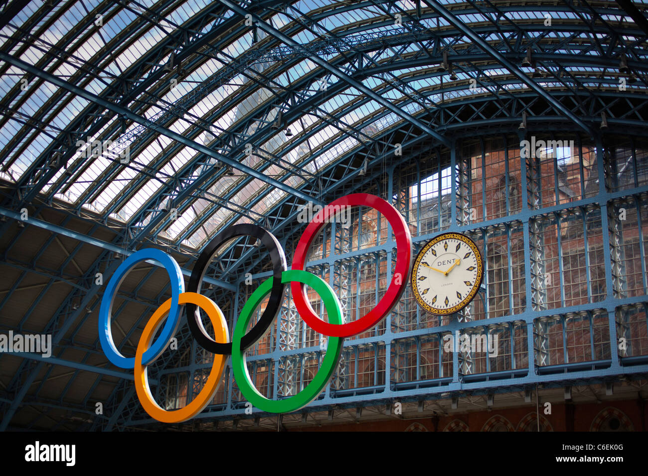 England, Greater London, London Borough of Camden. Olympic sign ...