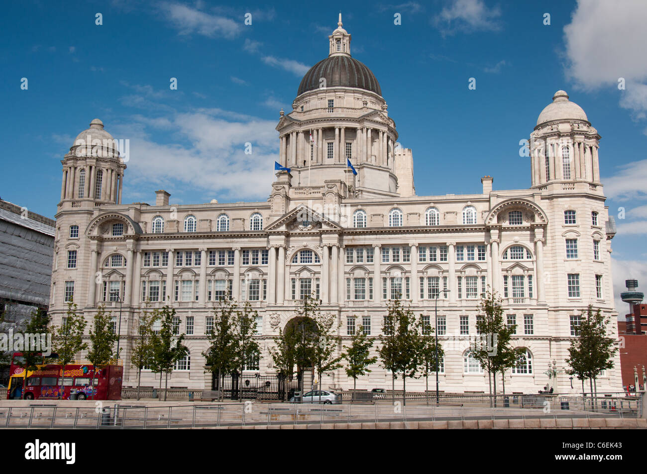 Port of Liverpool Building, Merseyside, UK. One of the famous "Three ...