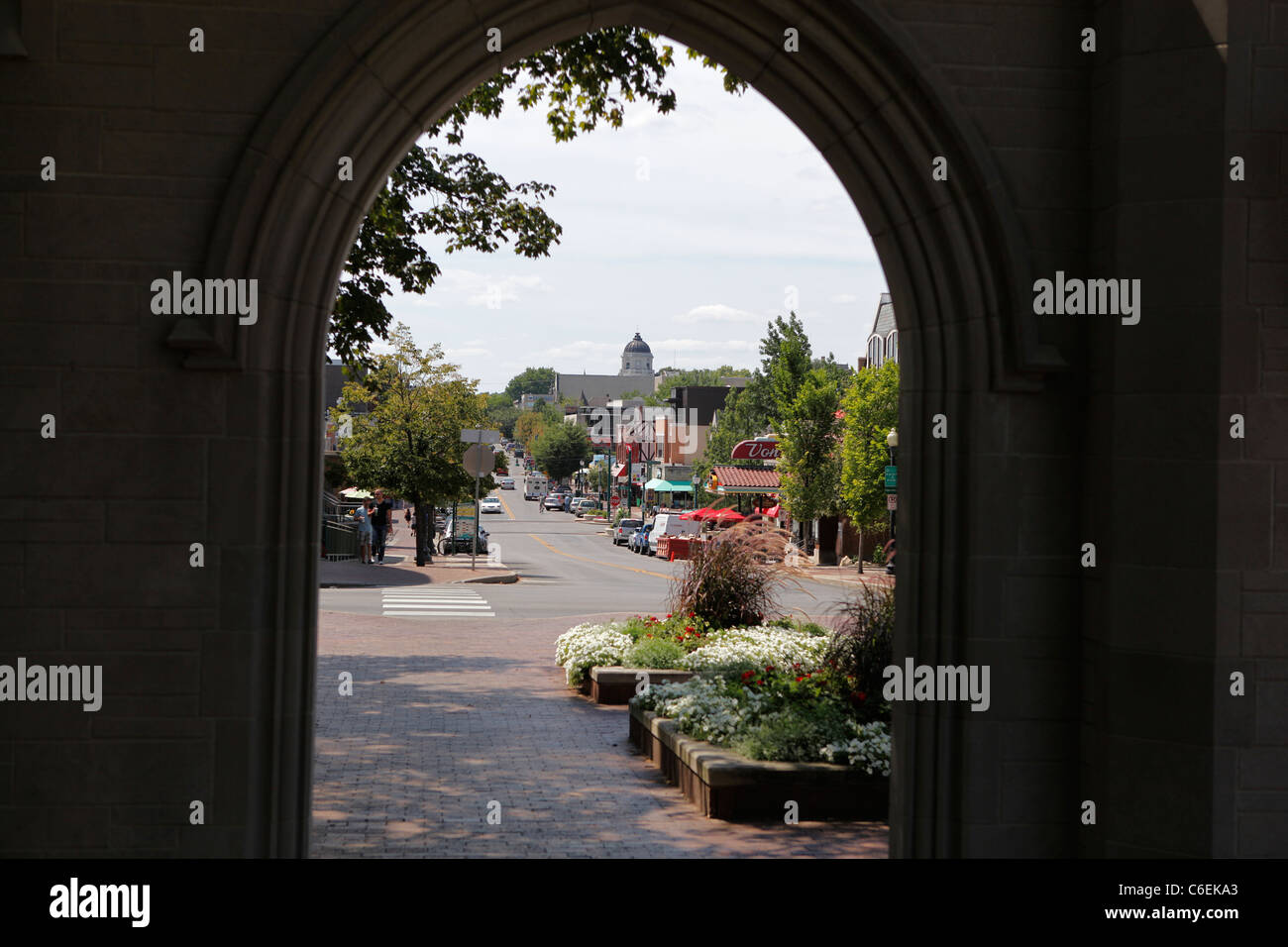 view of Kirkwood through the Sample Gates at Indiana University ...