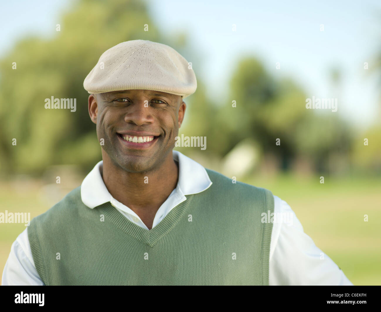 USA, Arizona, Scottsdale, Smiling man on golf course Stock Photo - Alamy