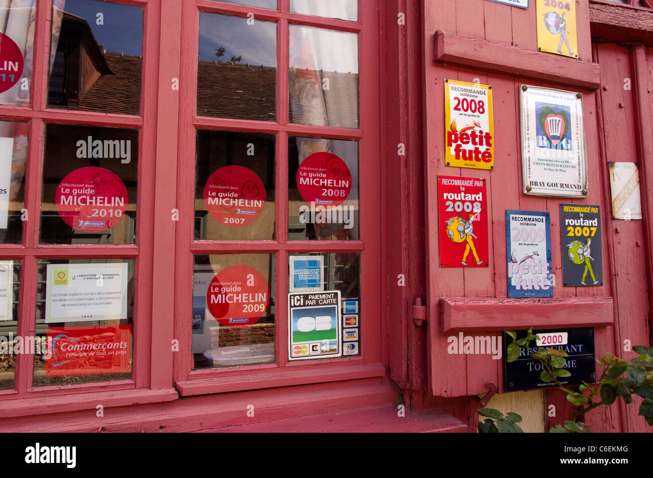 French Restaurant window Stock Photo - Alamy