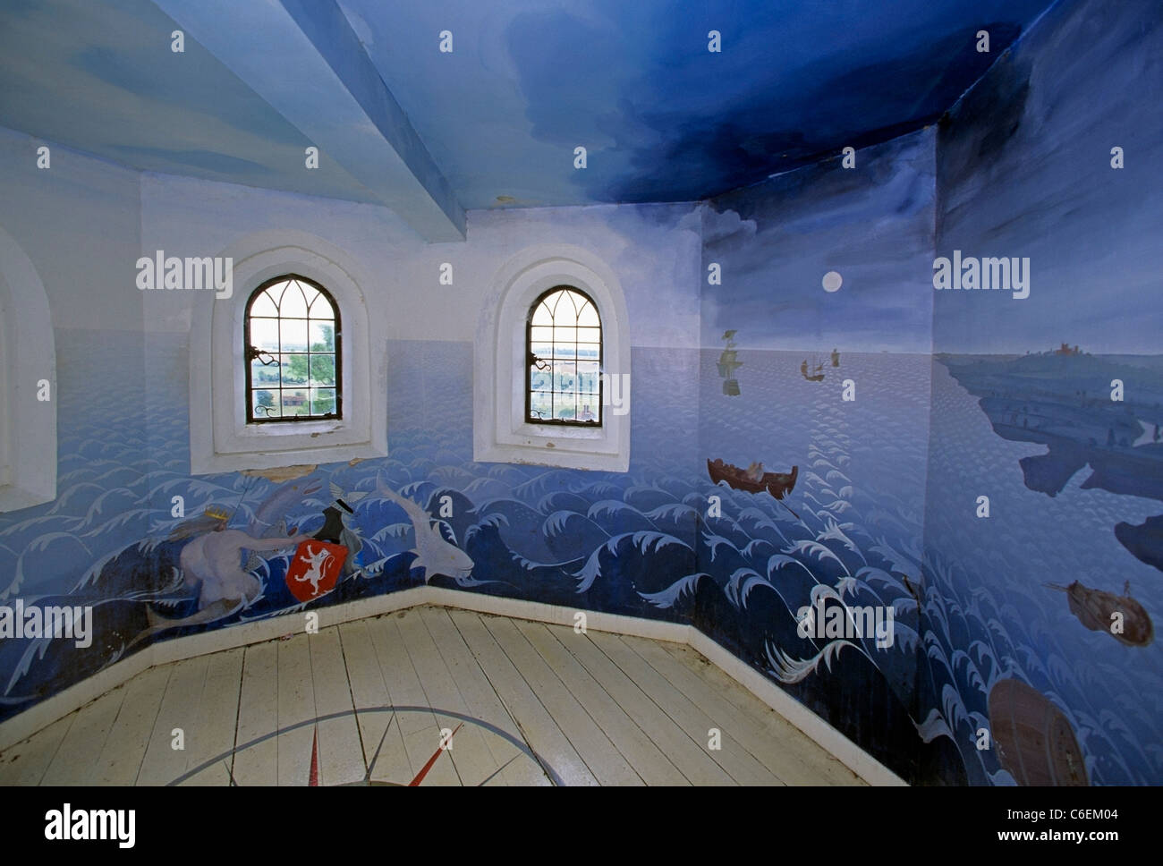 The highly decorated Compass Room in the top of the South West tower of ...