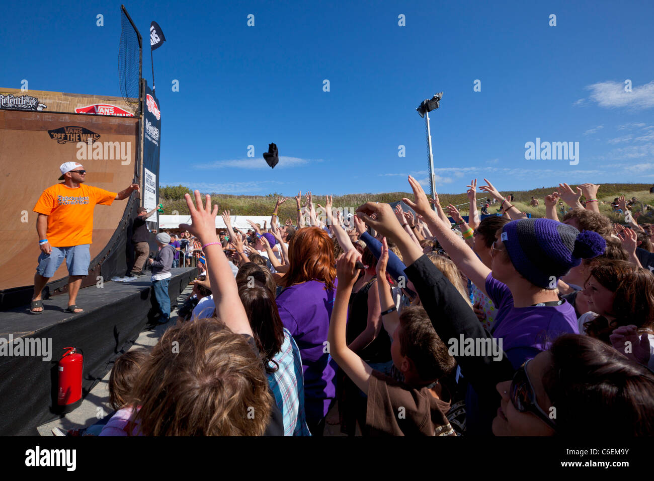 boardmasters 2011 at Fistral beach newquay cornwall england UK GB EU ...