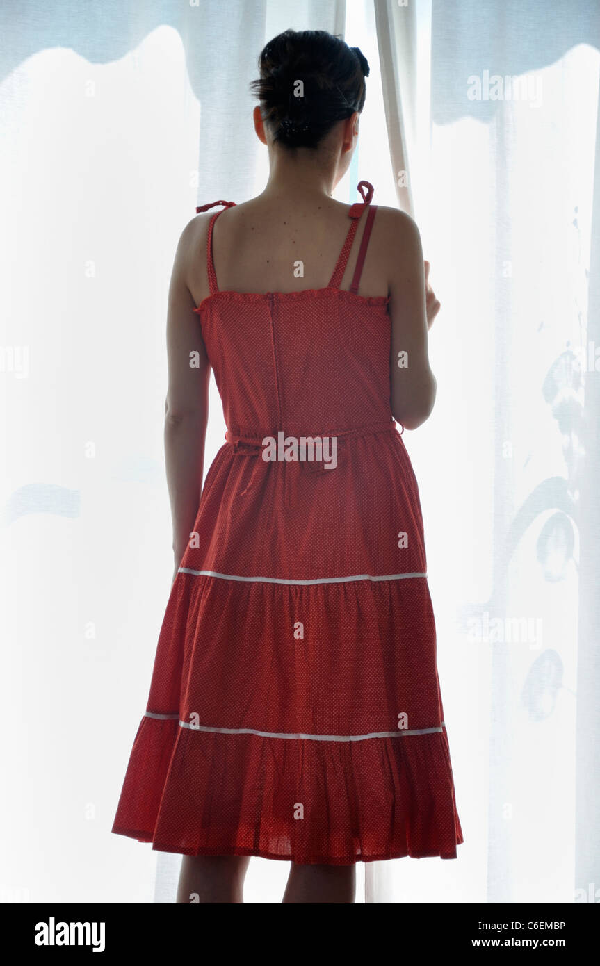 Woman modesty retro hi-res stock photography and images - Alamy