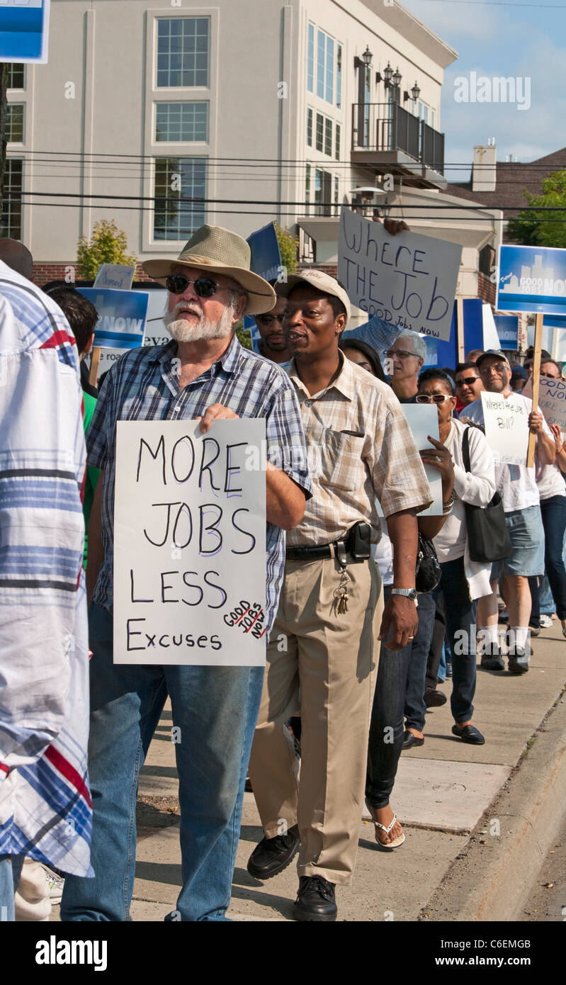 Jobs Picket at Congressman's Office Stock Photo - Alamy