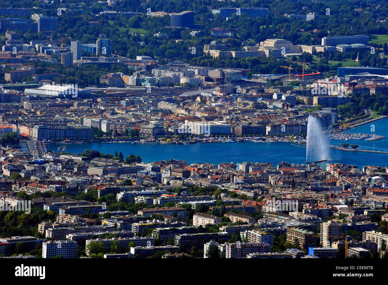 Geneva from above. N.B. This photograph was taken from a high point ...