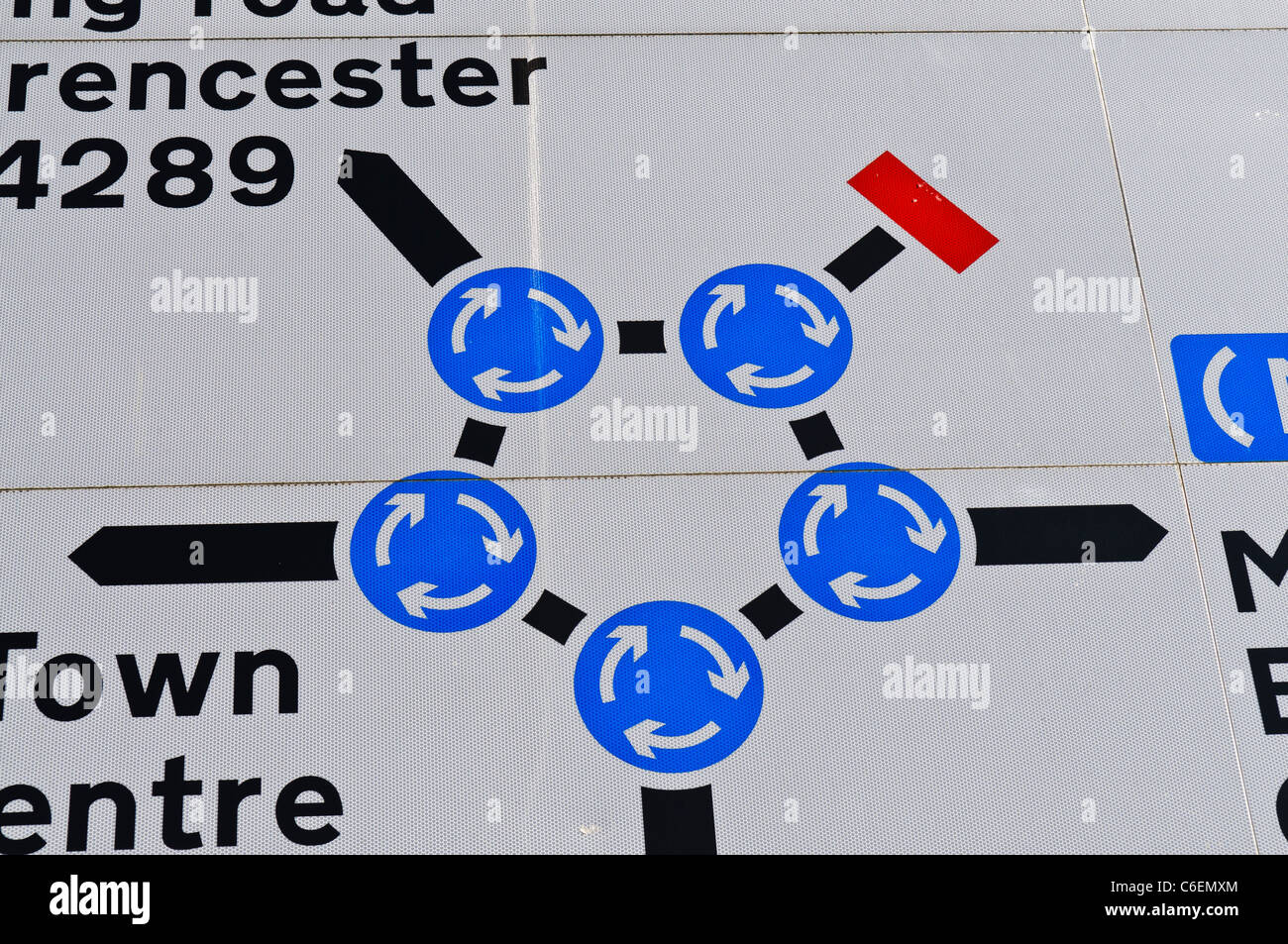 "The Magic Roundabout" in Swindon - a series of 5 small roundabouts ...