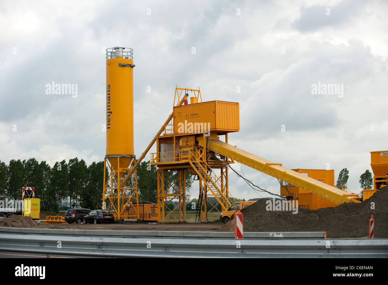 Cement Road Tarmac Construction Holland Netherlands Europe Stock Photo ...