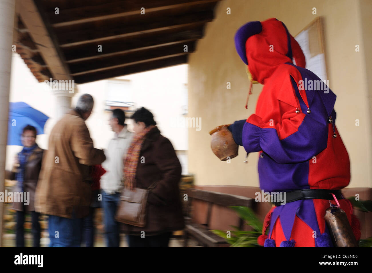 Mask " La Botarga " Asking for alms in the church in RAZBONA ...