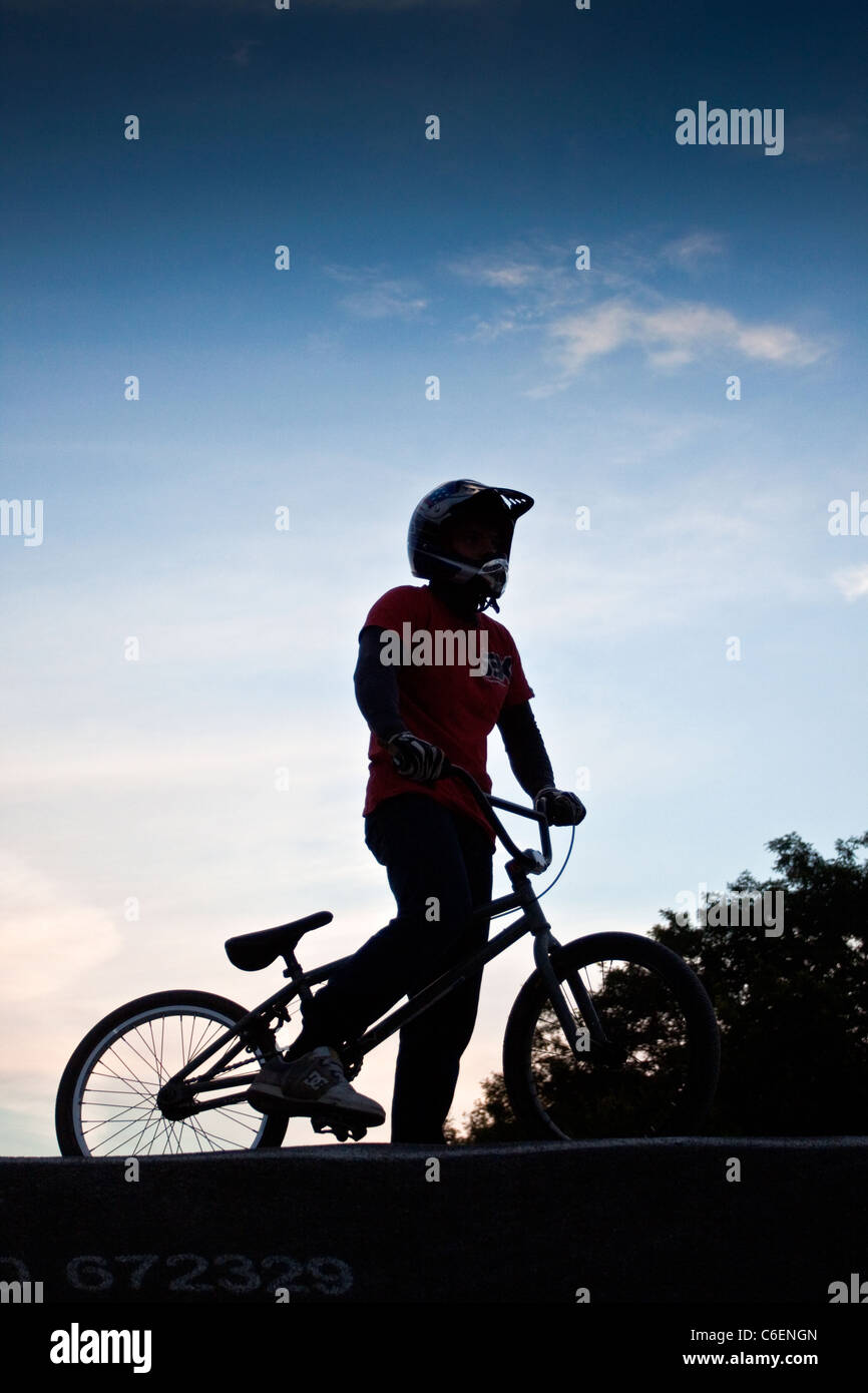 BMX Rider ready to ride Stock Photo - Alamy