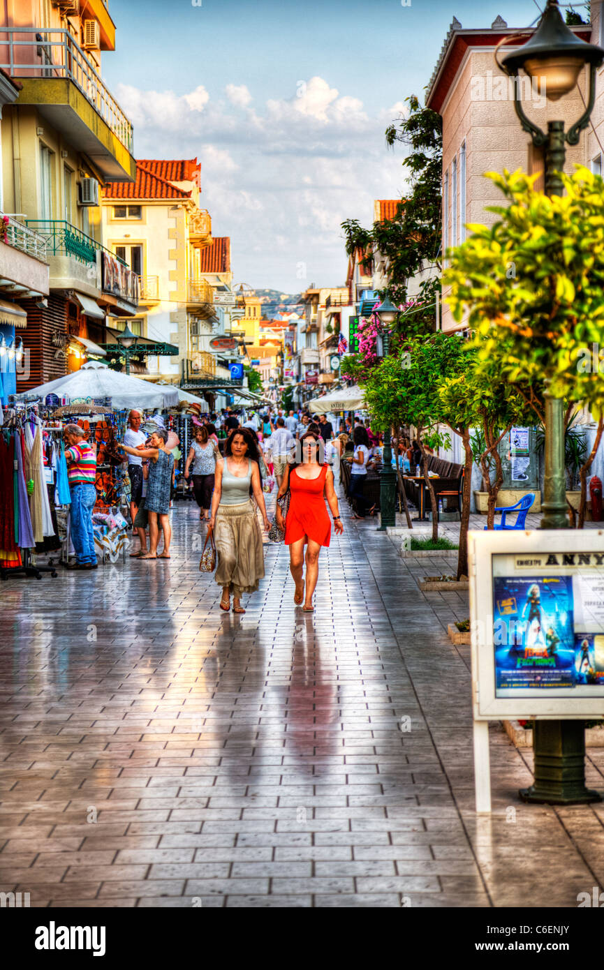 Argostoli capital of kefalonia, Greek Islands, Greece, main street of ...