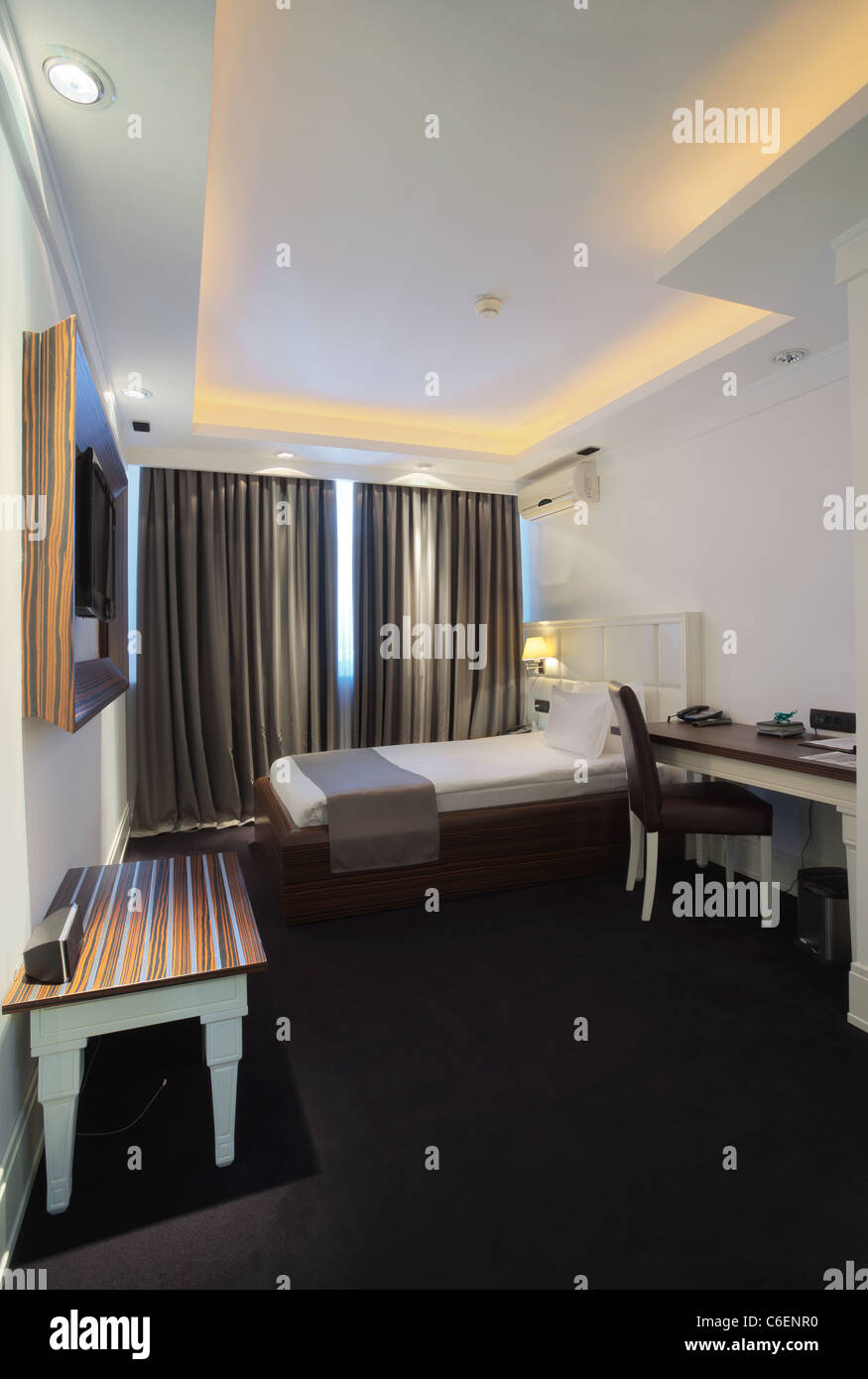 Interior of a hotel room for one person Stock Photo - Alamy