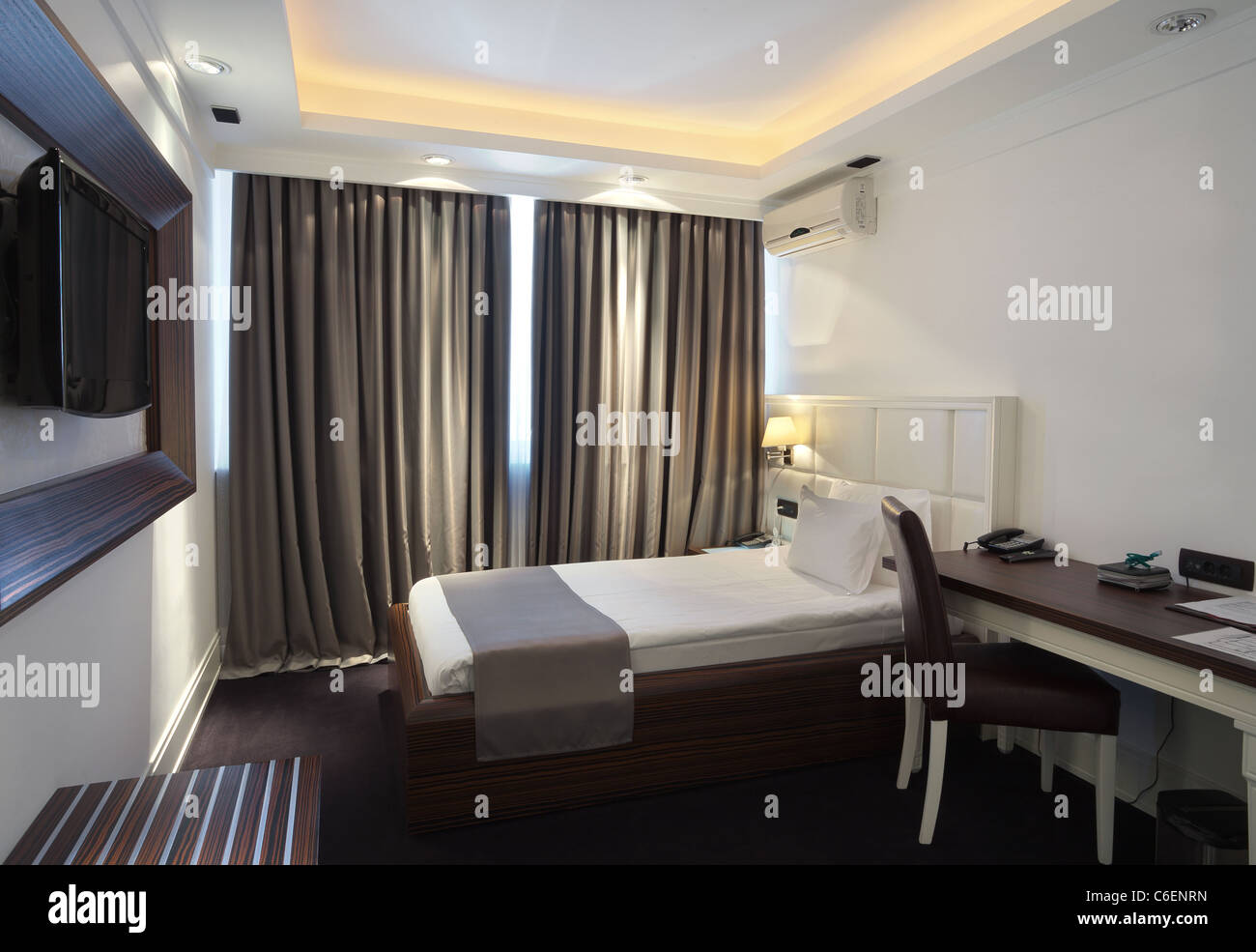Interior of a hotel room for one person Stock Photo - Alamy
