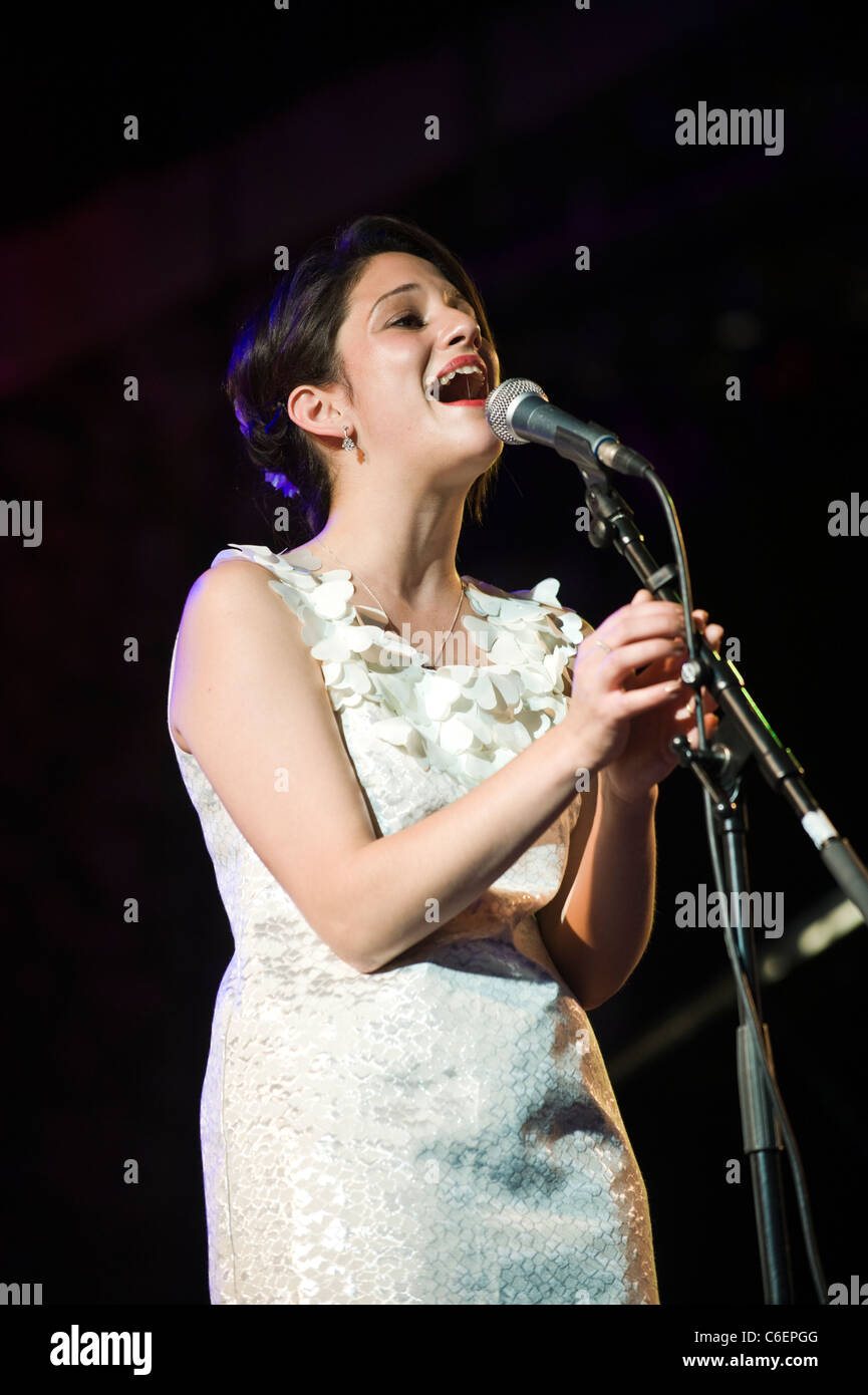 Singer vocalist Sara Mitra performing at Brecon Jazz Festival 2011 ...