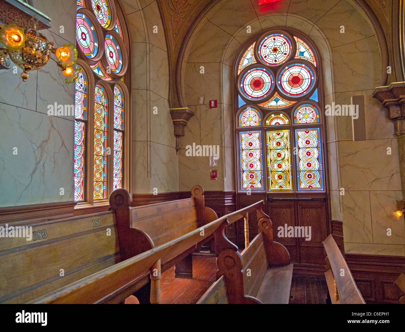 Jewish synagogue stain glass window hi-res stock photography and images ...