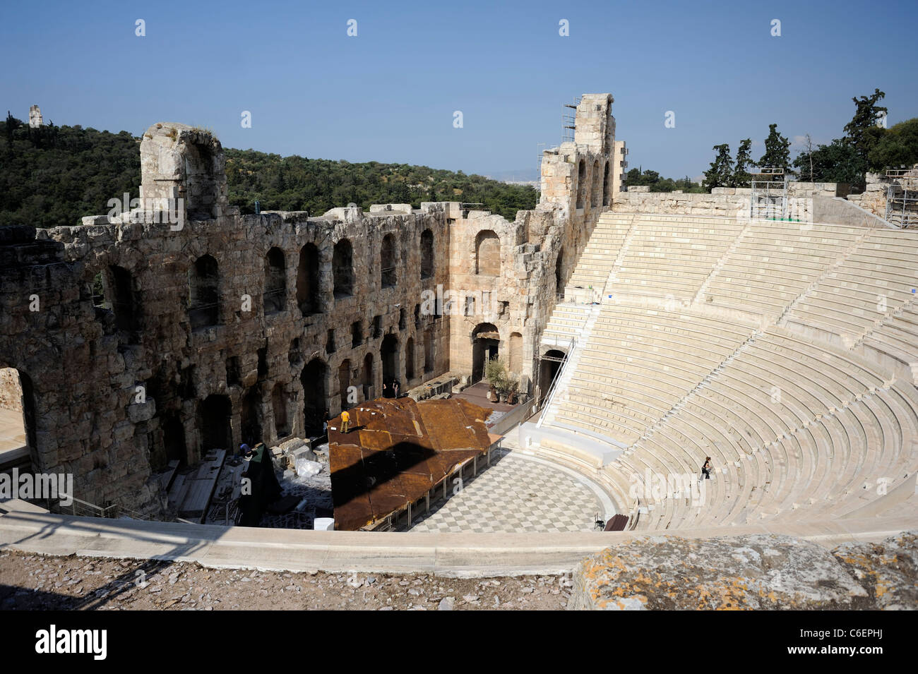 Athens, Greece, Theatre of Herodes Atticus Stock Photo - Alamy