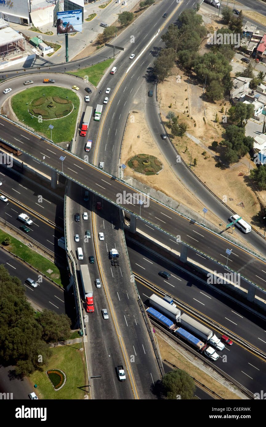 Aerial view of highway in Mexico City Stock Photo - Alamy