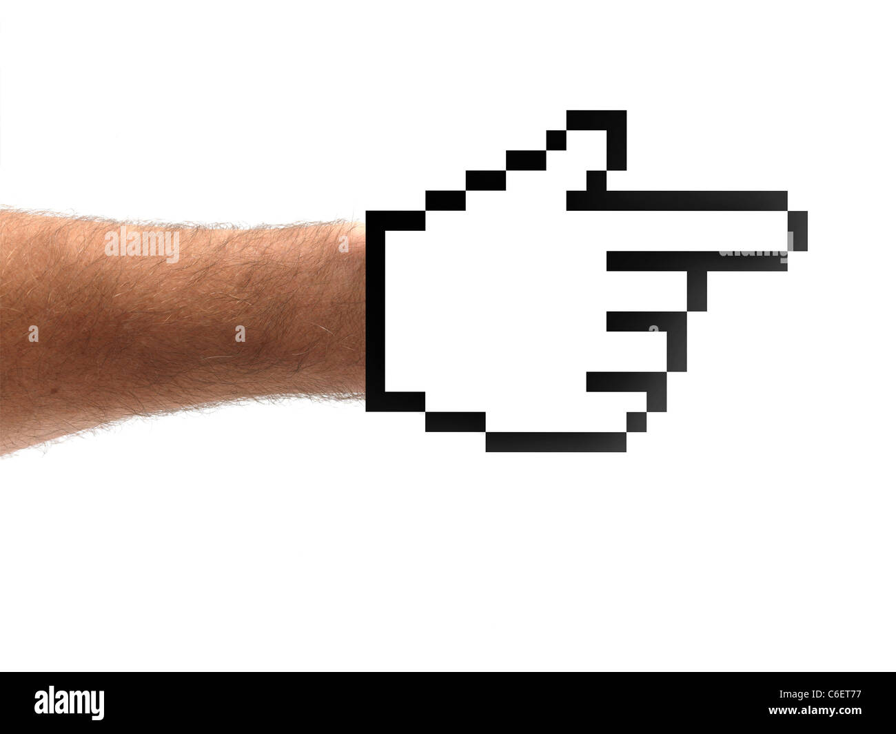 Hand shaped cursor hi-res stock photography and images - Alamy