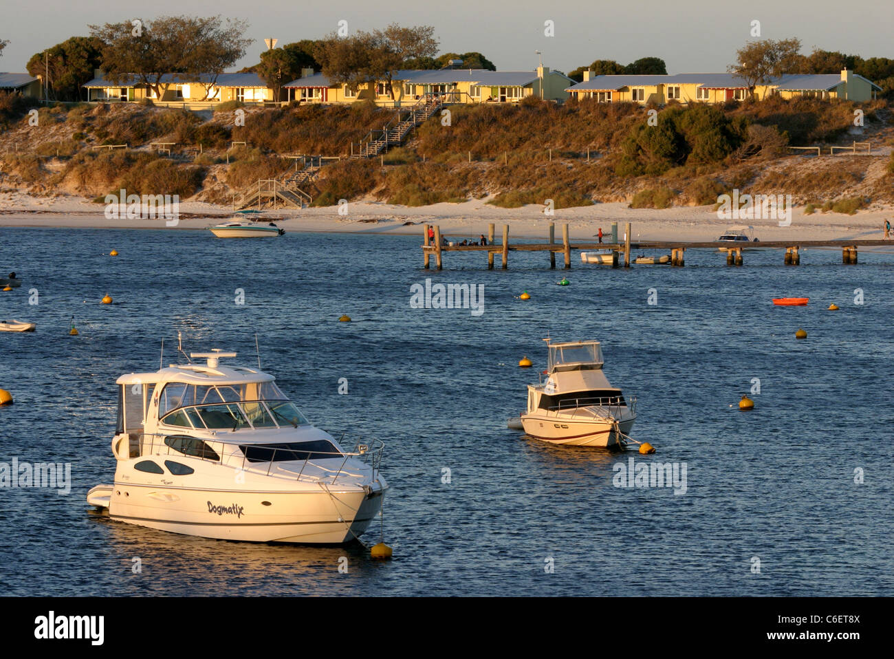 Late afternoon in popular Geordie Bay. Rottnest Island, Western ...