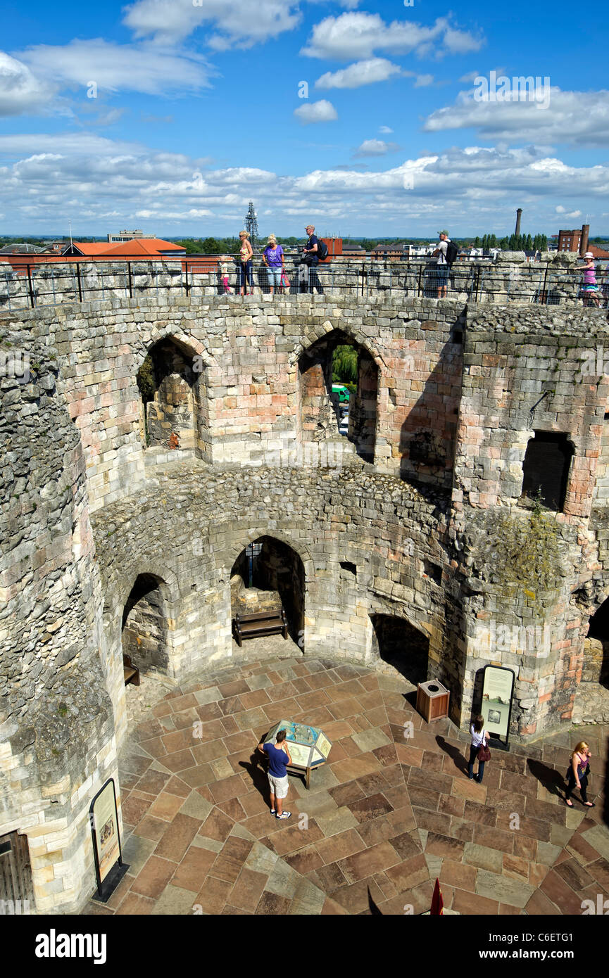 The interior of Clifford's Tower, surviving part of York Castle in York ...