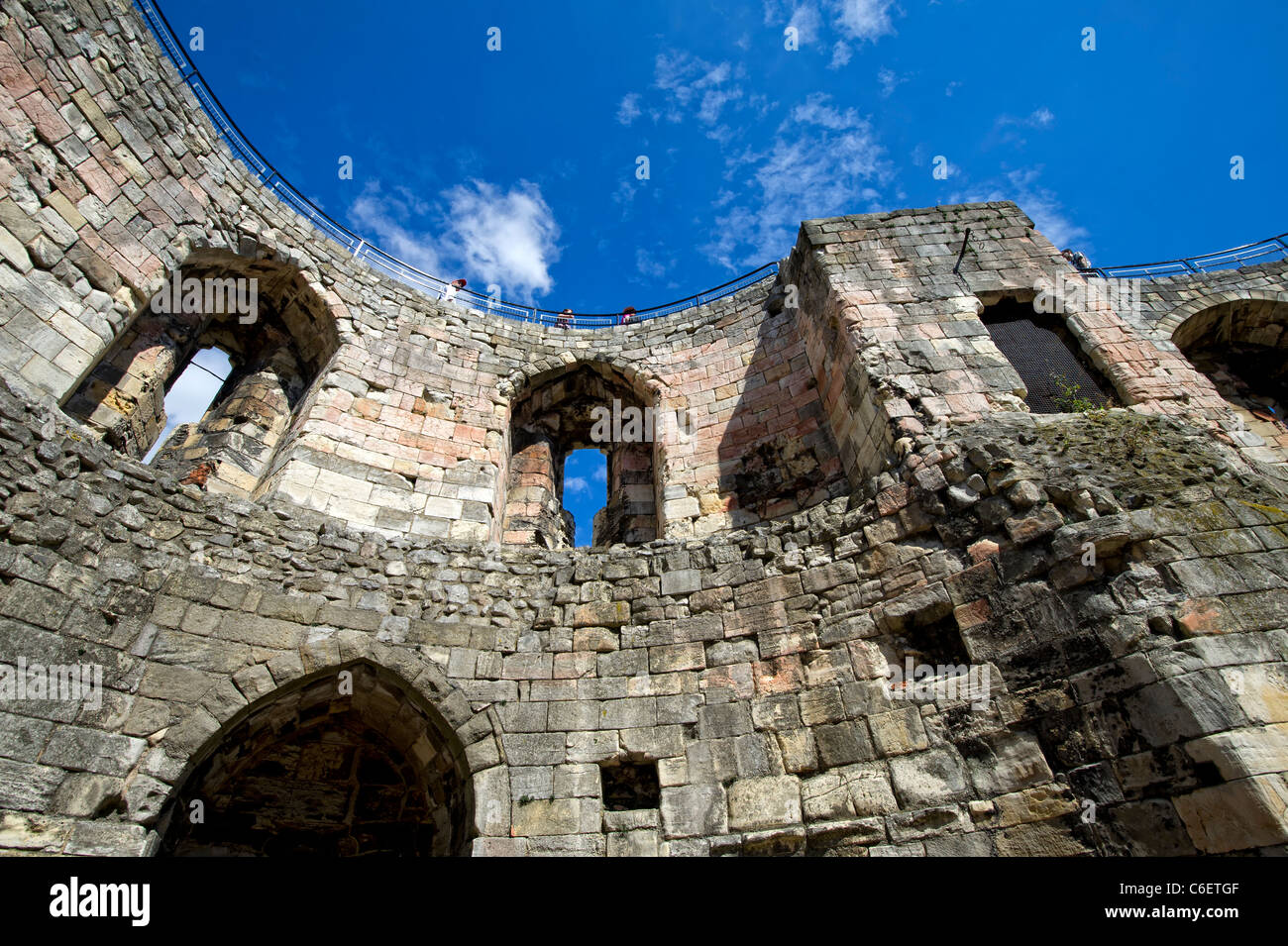 The interior of Clifford's Tower, surviving part of York Castle in York ...
