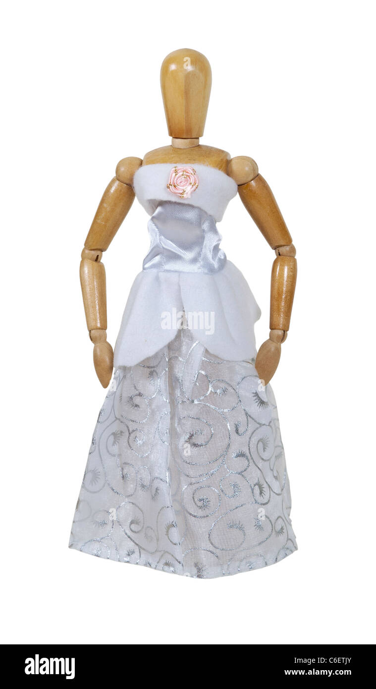 Model wearing a fancy formal white dress with flowers and lace - path ...