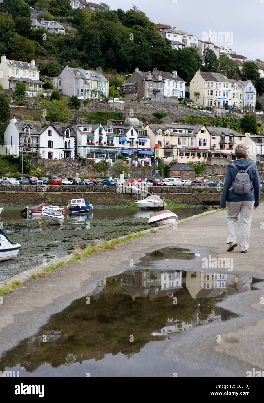 Looe Cornish Fishing Village Town Port Stock Photo - Alamy