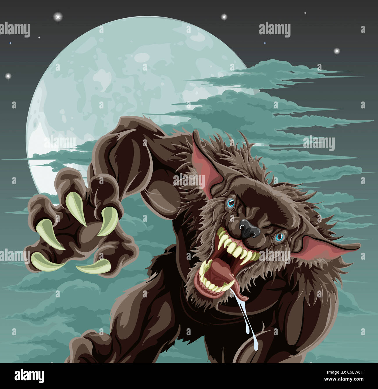 Werewolf illustration hi-res stock photography and images - Alamy