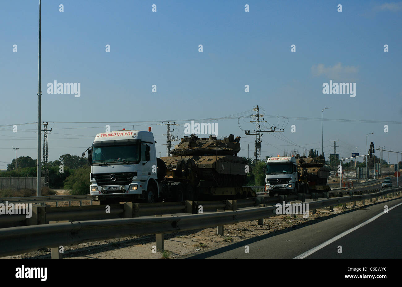 Shipment of main battle tanks taking part of the Israel Defense forces ...