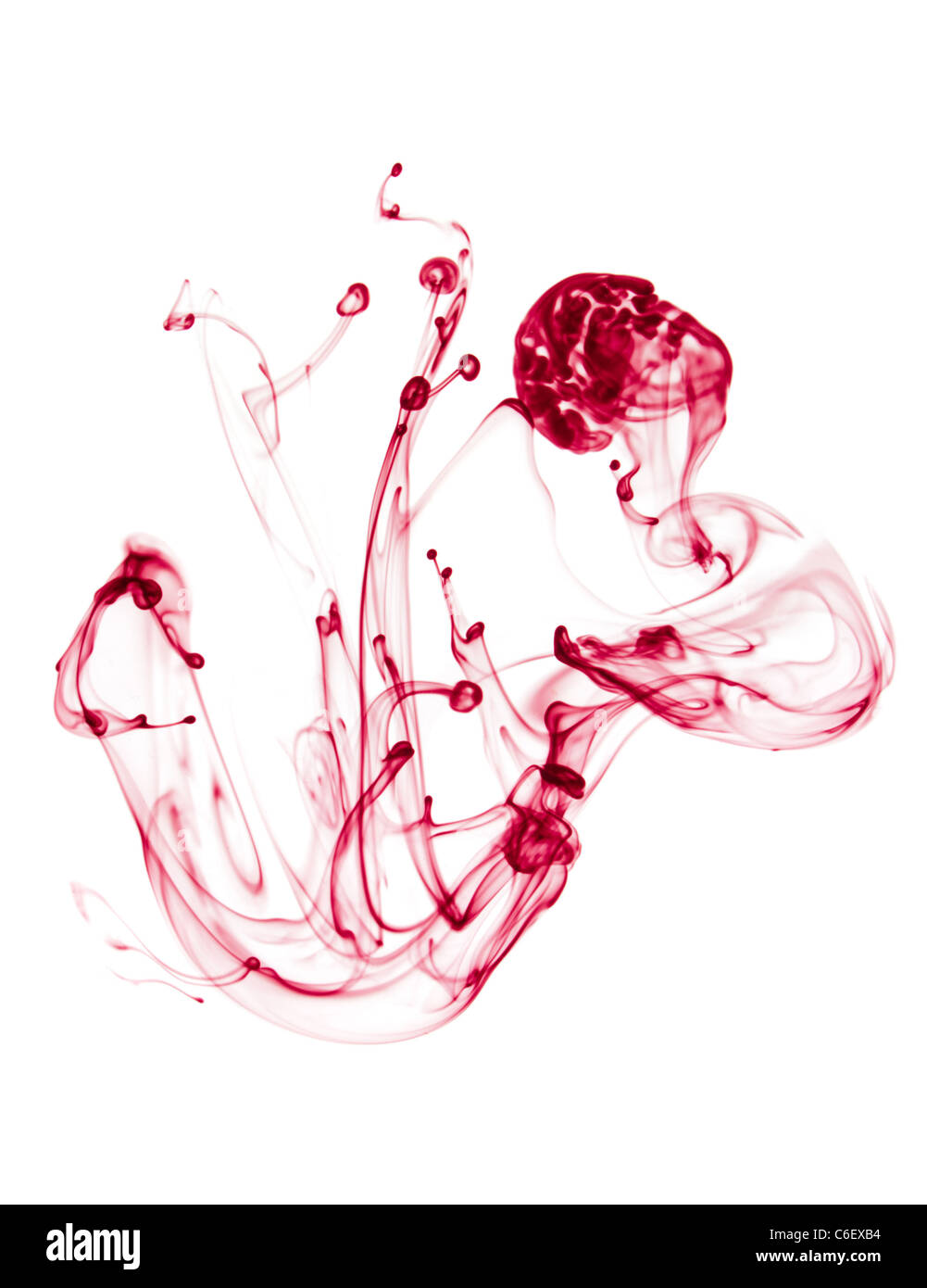 Red ink in water on Cut Out Stock Images & Pictures - Alamy