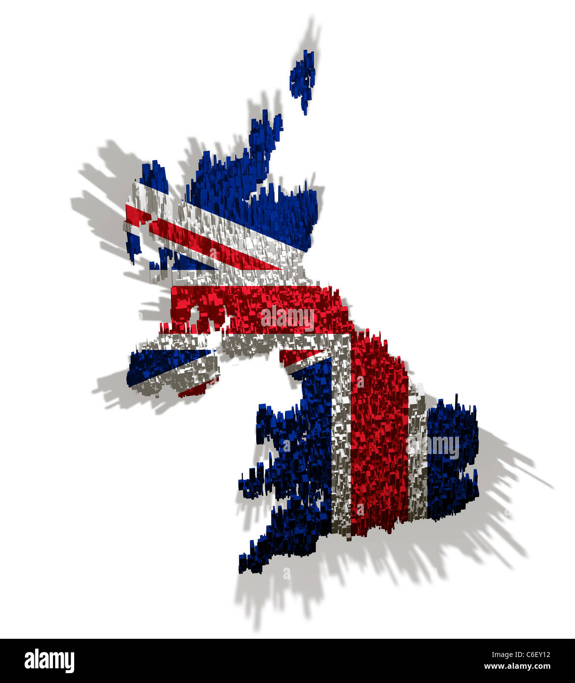 Map of britain perspective hi-res stock photography and images - Alamy