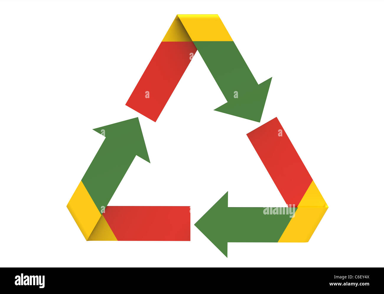 Multicolored recycling symbol isolated on white background Stock Photo ...