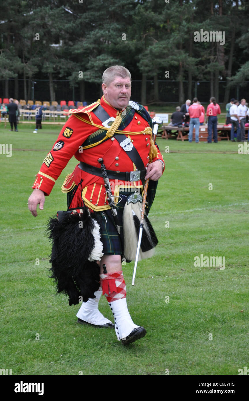 Drum Major, Calum Morrison at Ballater Highland Games, Ballater, Royal ...
