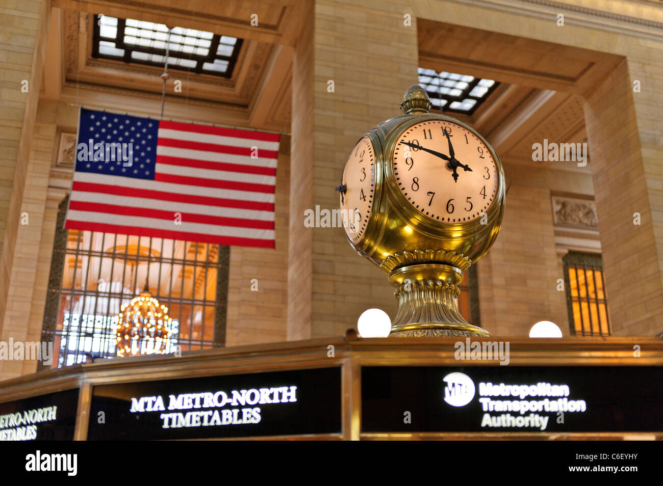 4 faced clock, Grand Central Terminal, New York, USA Stock Photo - Alamy
