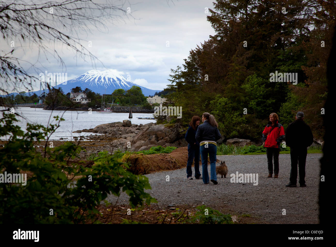 Sitka National Historical Park, Totem Park, Sitka, Alaska Stock Photo ...