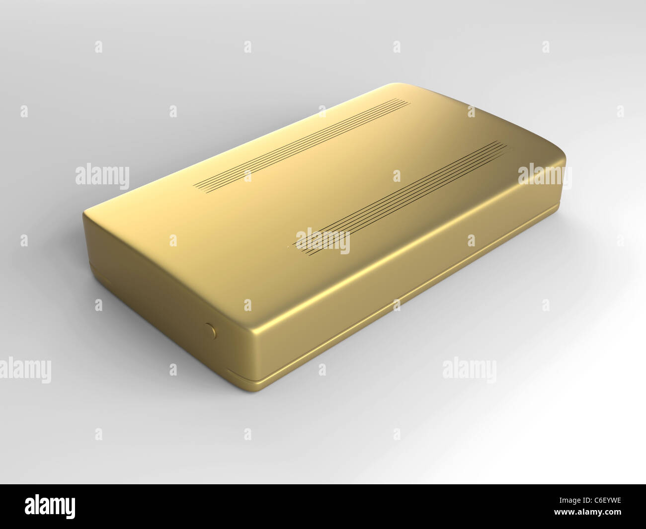 Golden hard drive Stock Photo - Alamy
