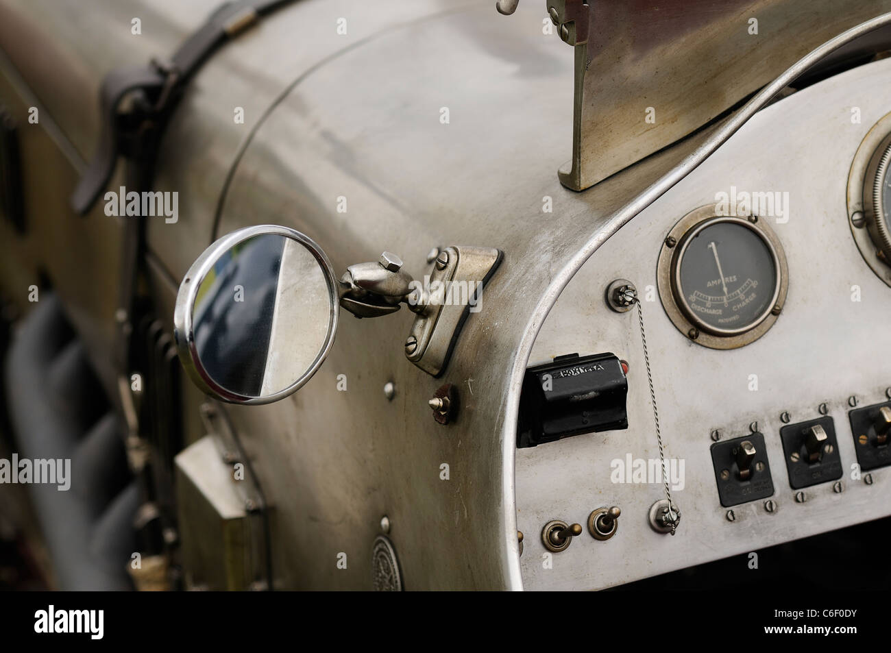 Cockpit detail of an british vintage racing car Stock Photo - Alamy