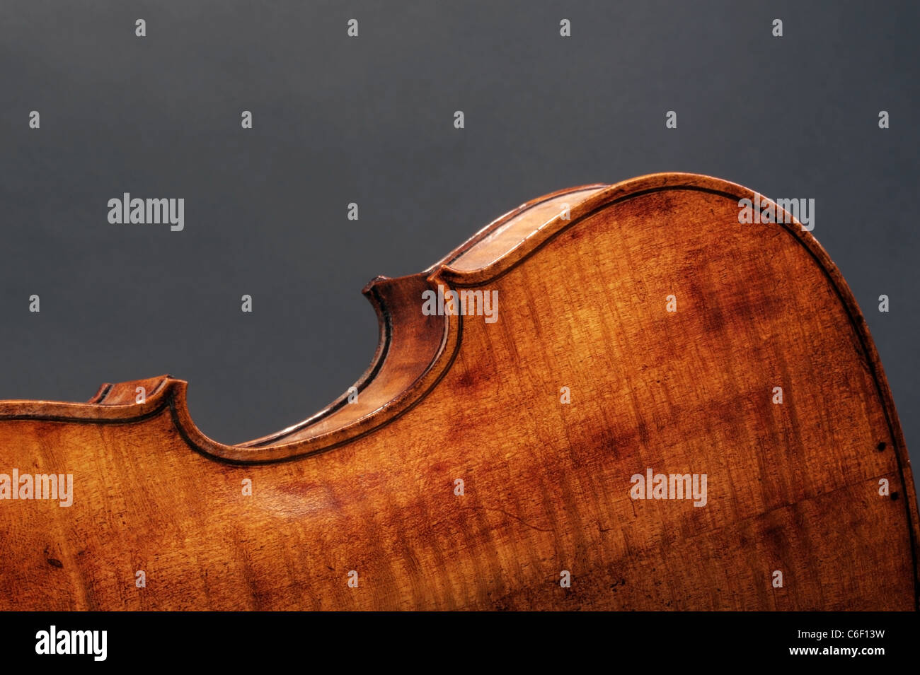 Back side of Maple Violin with room for your type Stock Photo - Alamy