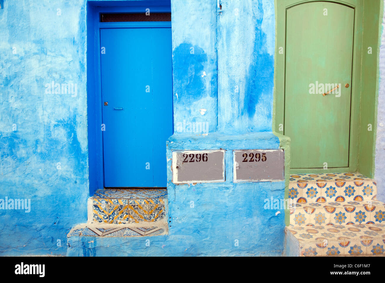 Morocco blue wall hi-res stock photography and images - Alamy