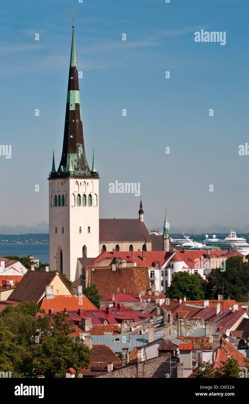 Tallinn estonia st olav church old town hi-res stock photography and ...