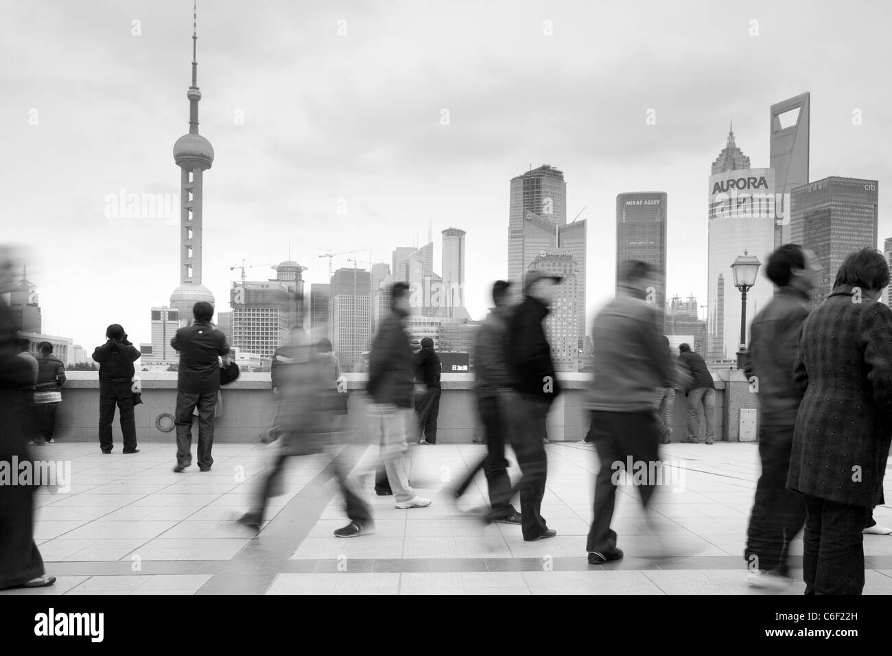 Crowds of people at the Bund, Shanghai, China Stock Photo - Alamy